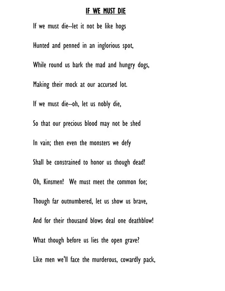 Harlem renaissance Poems