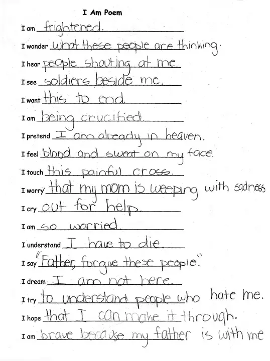 Examples of i am Poems