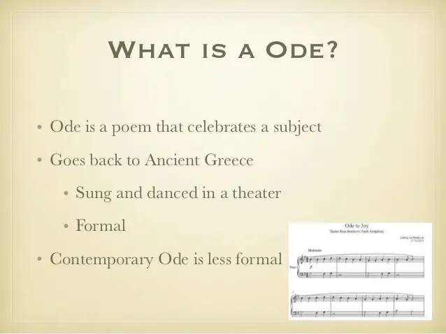 Ode Poems Examples