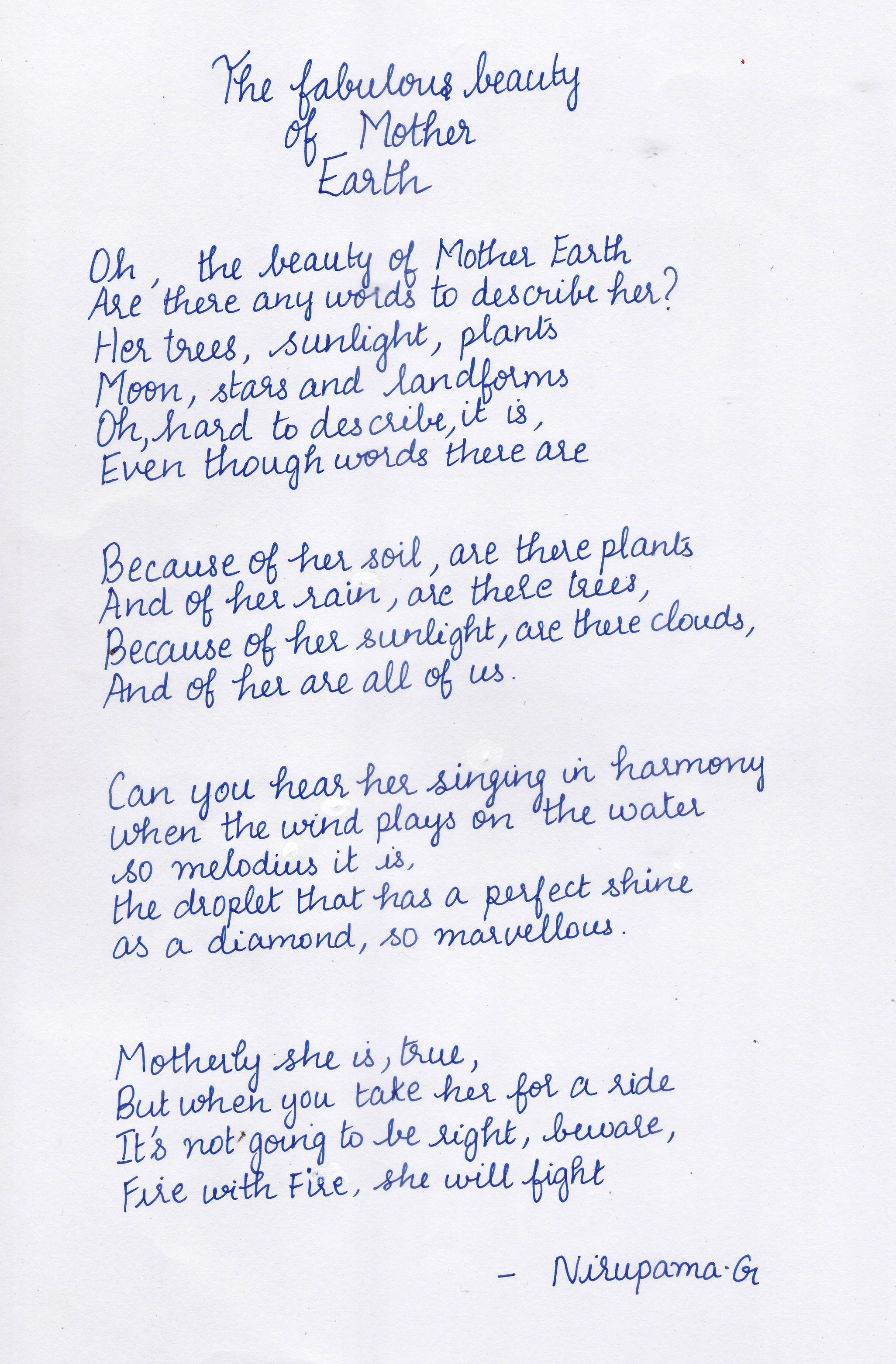 Mother Earth Poem In English - The Earth Images Revimage.Org