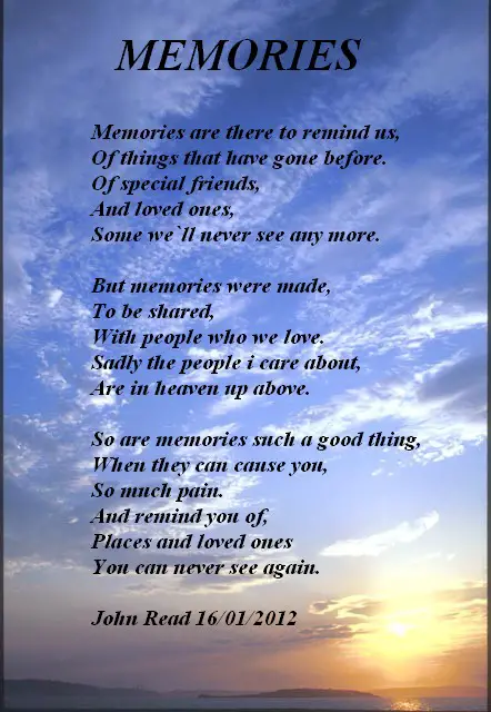 In Loving Memory Poems For A Friend In Loving Memory With