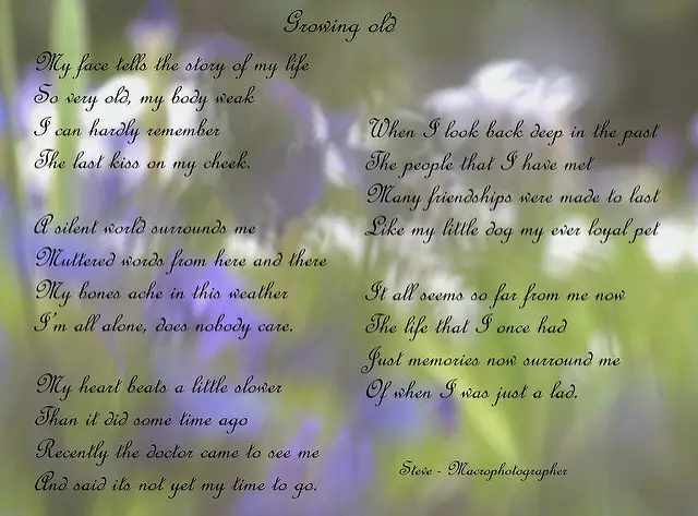 Growing old Poems