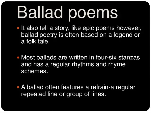 Ballad Poem Template