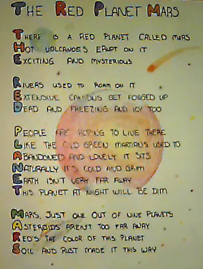 Poem About The Planet Mars