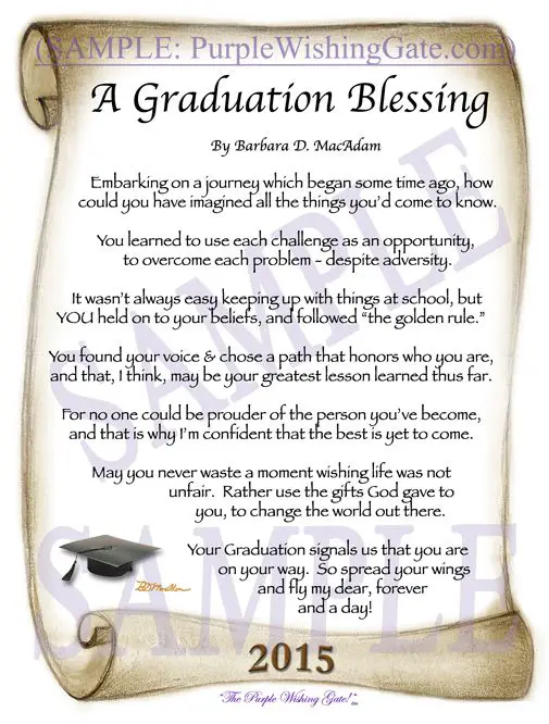 A Short Graduation Prayer Graduation Card Saying | Graduation Card
