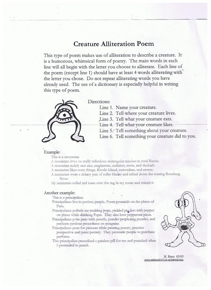 Alliteration Poems About Animals