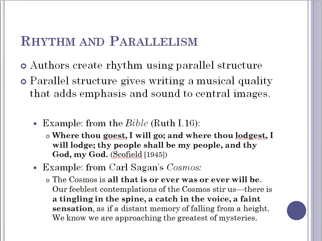 Parallel Structure Poems