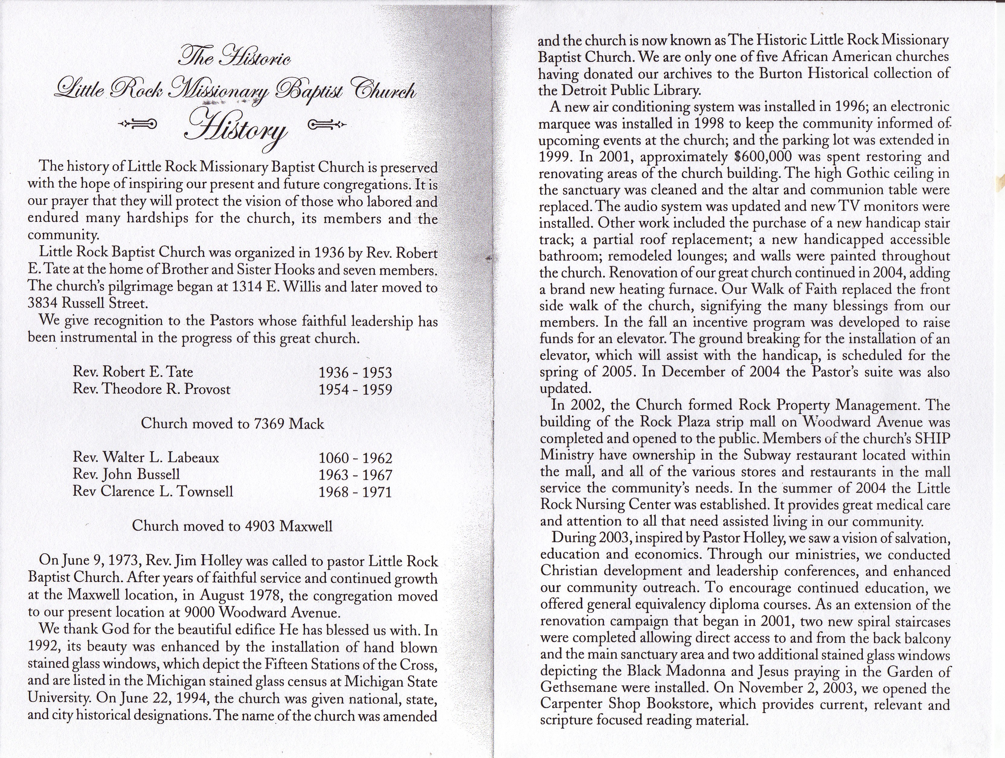 Church Usher Anniversary Program