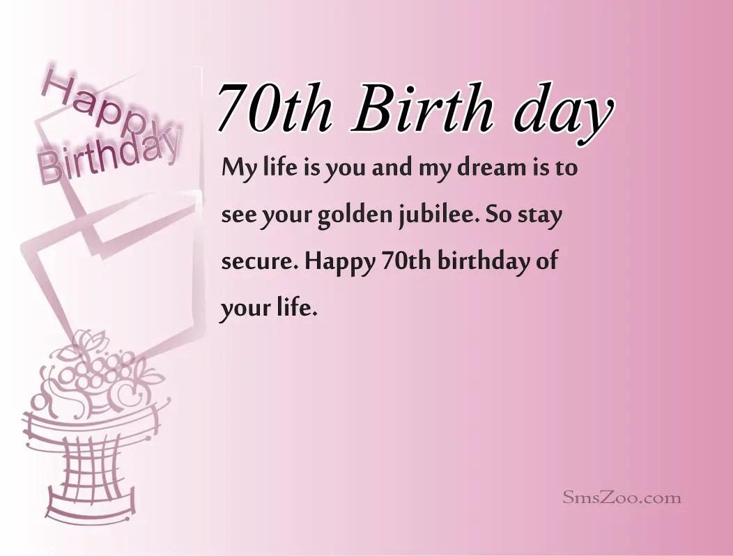 Poems For 70th Birthday