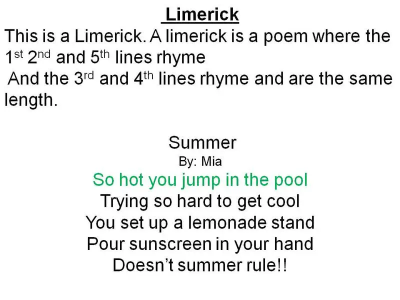 Best Limerick Poems