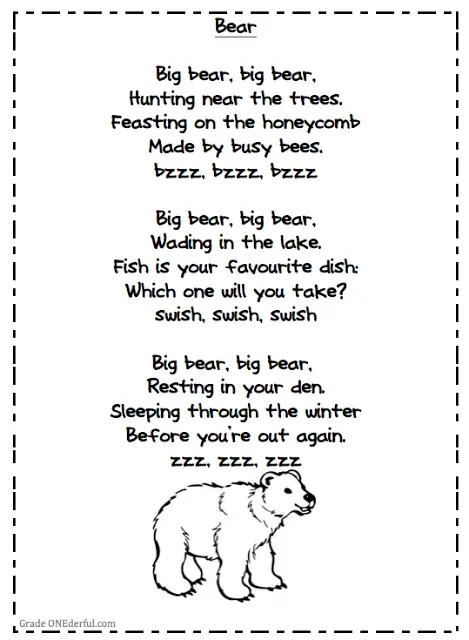 [18+] Barnaby Bear Acrostic Poem, Bear Poems
