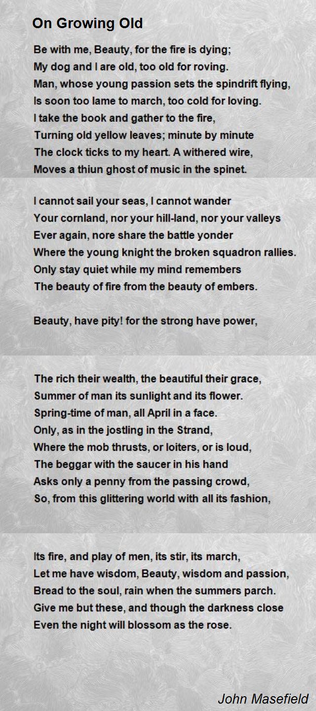 😍 Growing old matthew arnold analysis. Analysis of Growing Old by ...