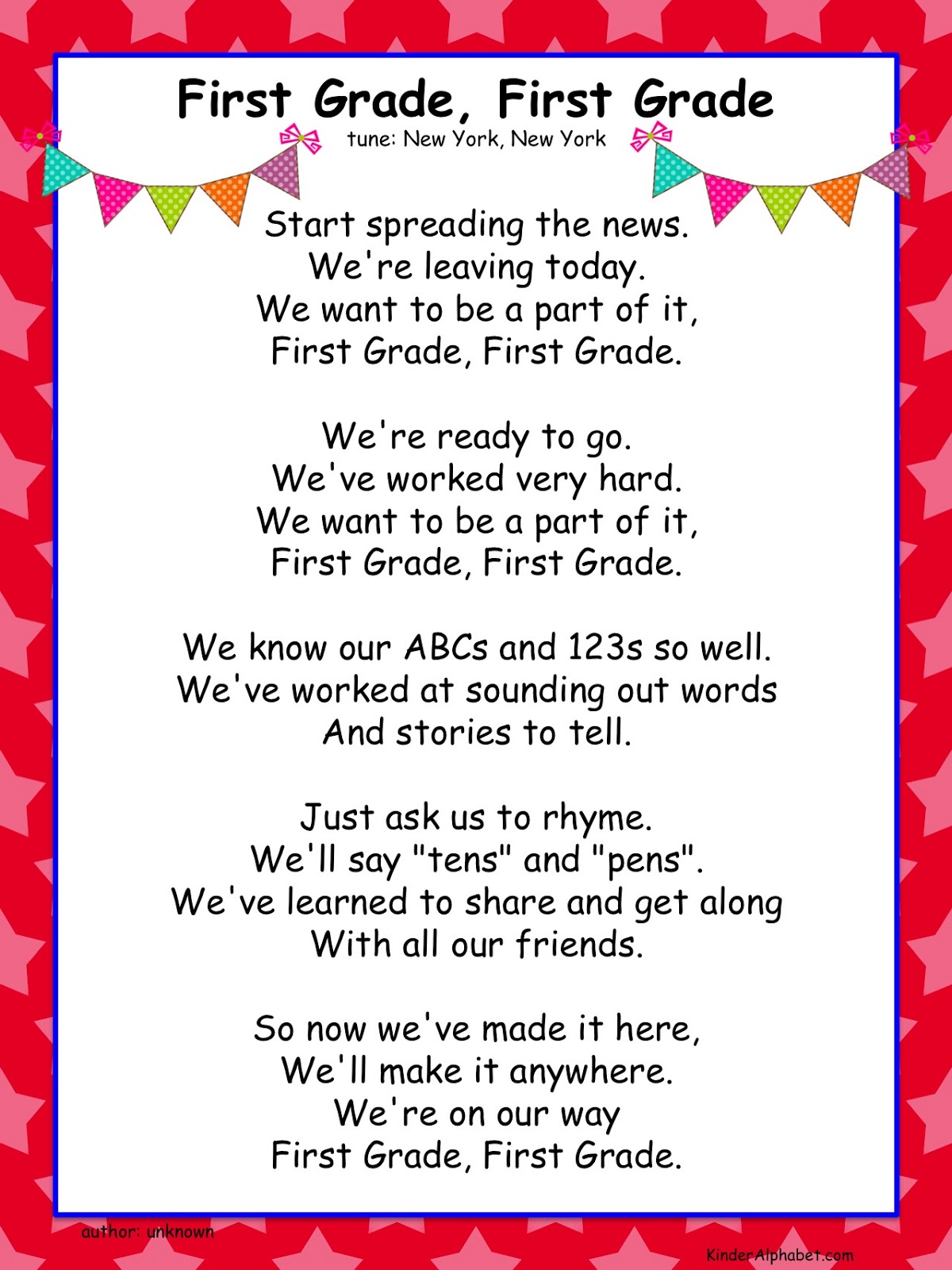 First Grade Poems