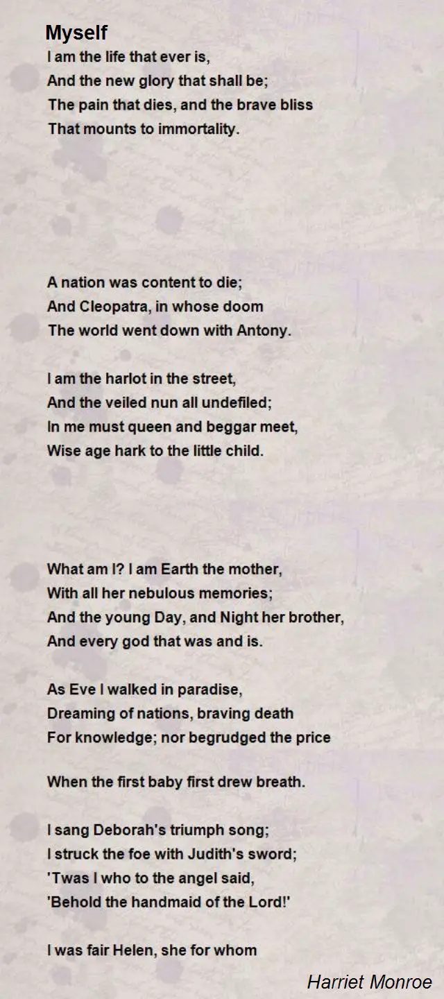Myself Poems