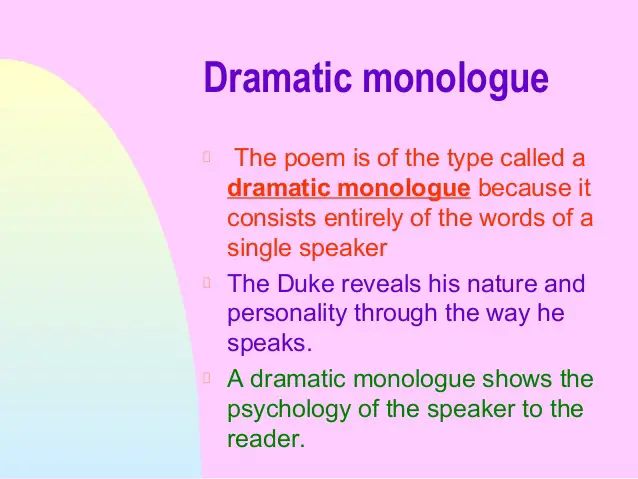 Monologue Poems