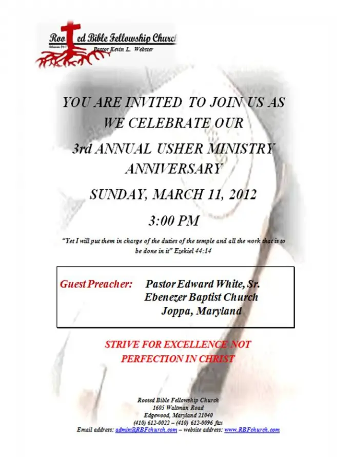 Church usher anniversary themes - Qasdear