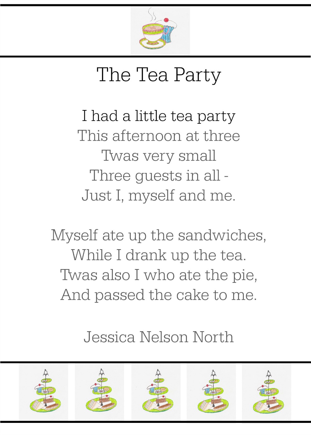 Poems About Tea Preschoolers